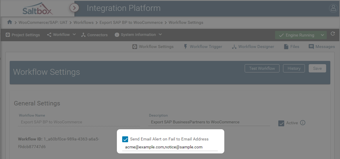 Support for multiple email addresses on workflow alerts · Saltbox Help